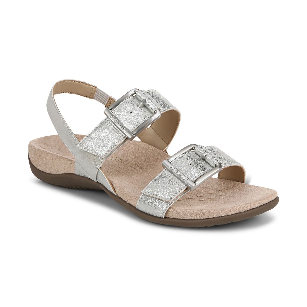 Vionic Reese Slide Sandal: Sliver