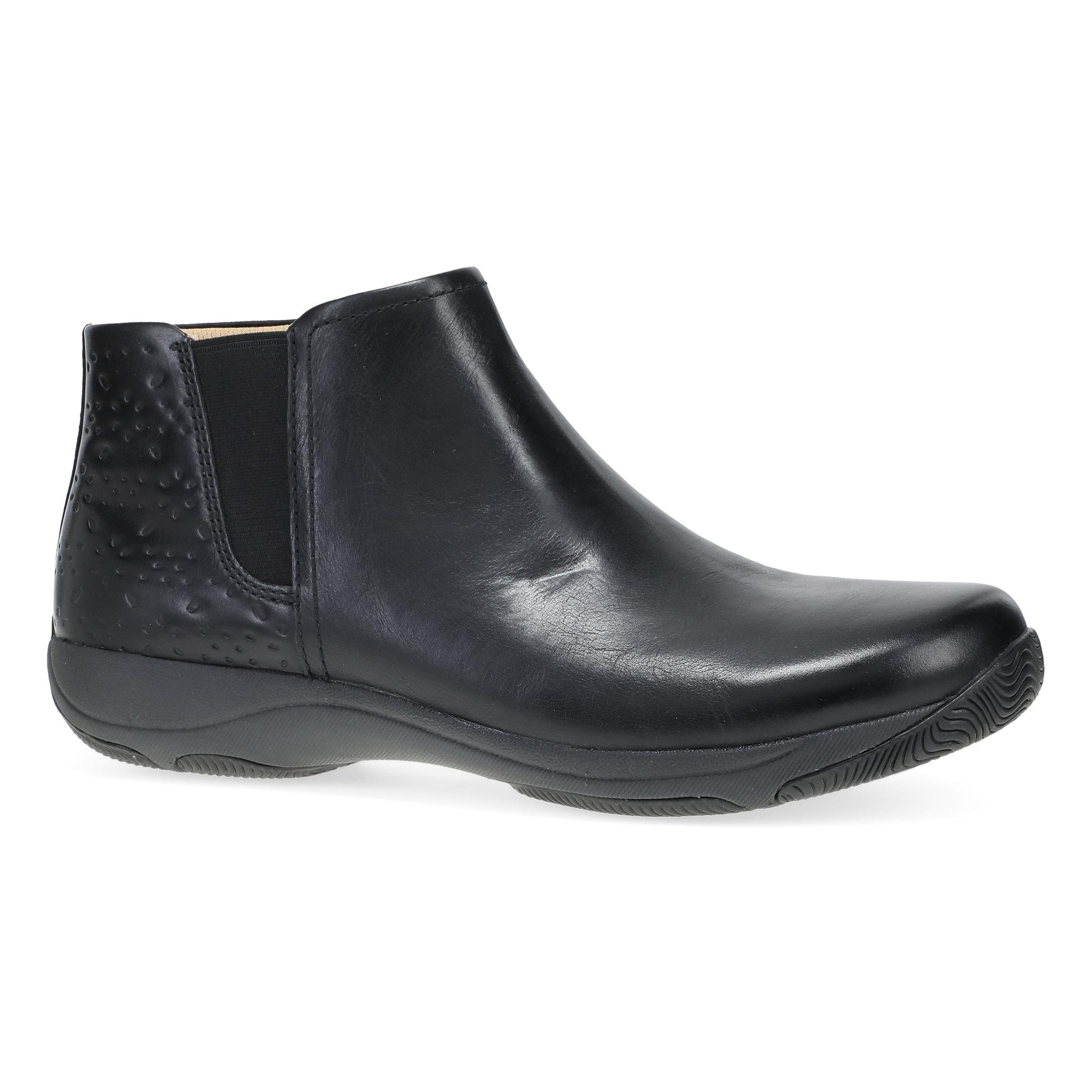 Dansko Sherry: Black Waxy Burnished Boot