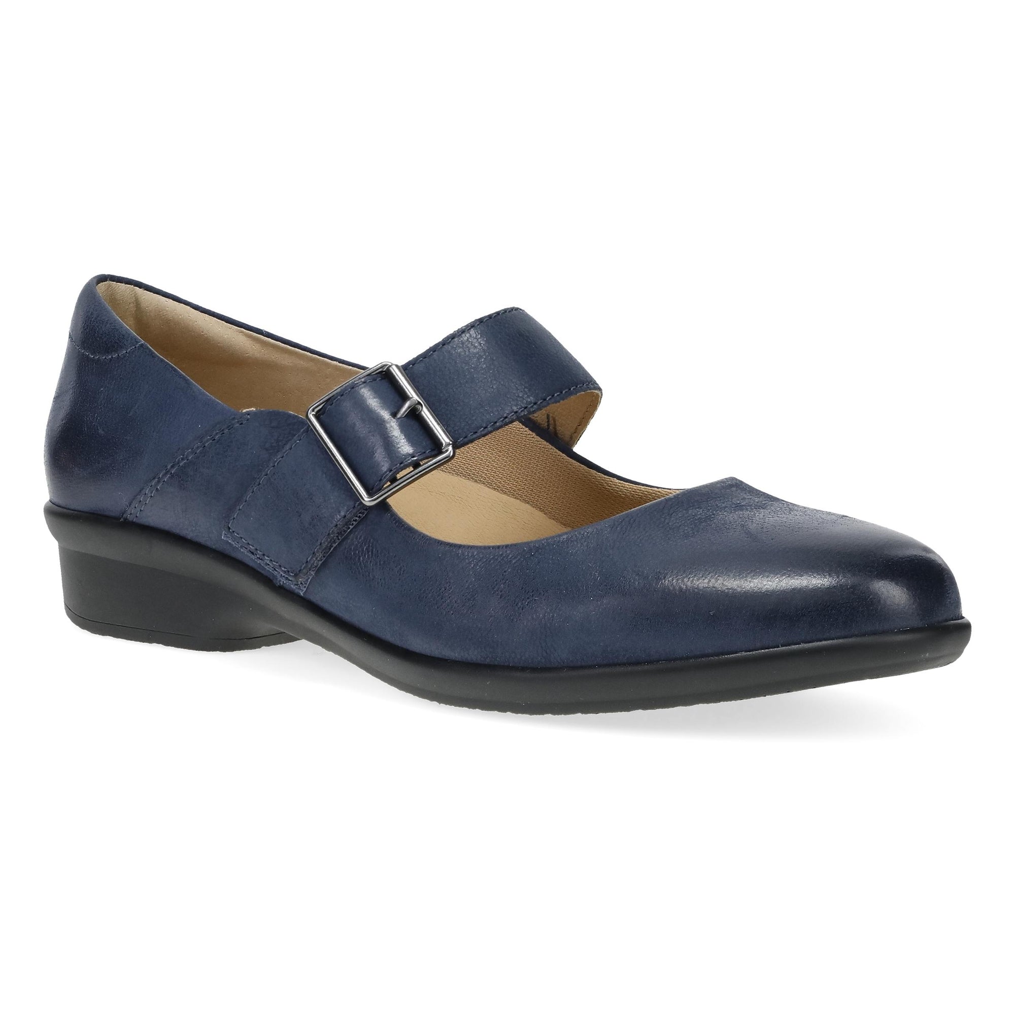 Dansko Collette: Navy Burnished Nubuck Mary Jane